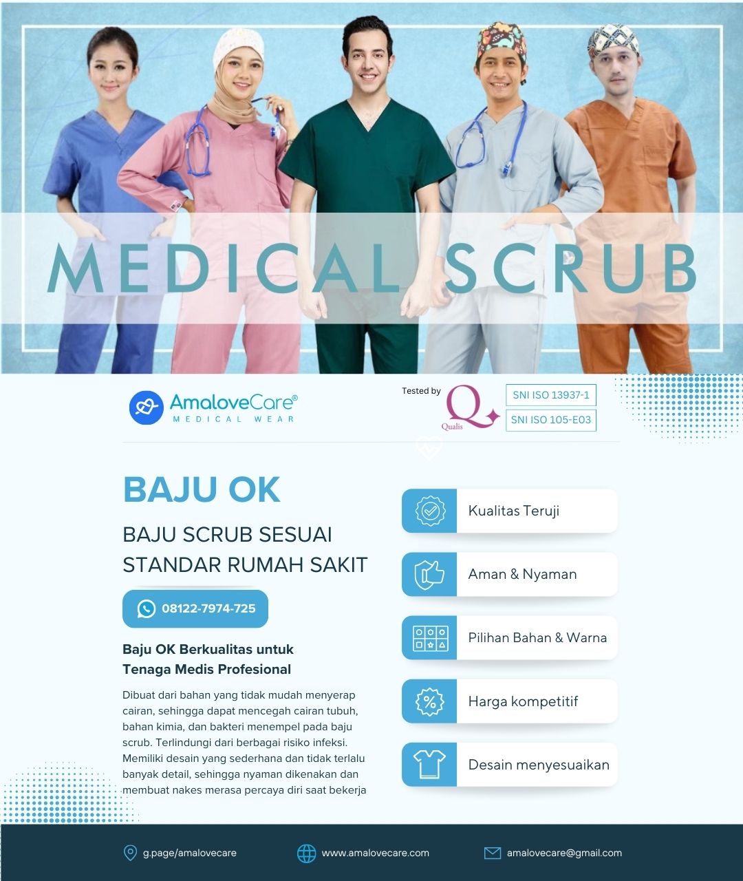 Basic Scrub / Baju Oka – AmaloveCare Medicalwear